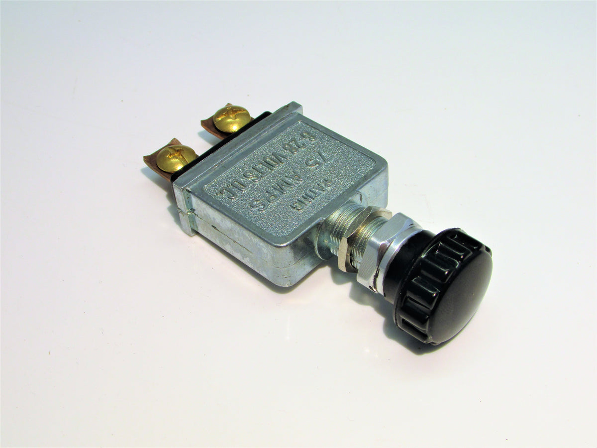 Push Pull On Off 75 Amp Kill Switch High Power Black Bakelite Mercury – RetroElectrical