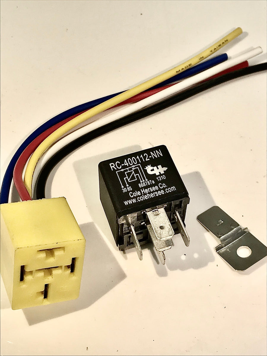 Heavy Duty 12 Volt 40 Amp SPDT Relay and Harness – RetroElectrical