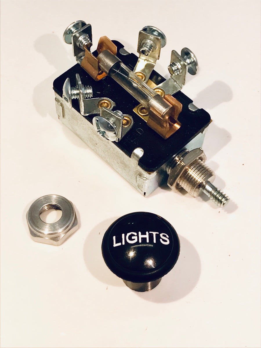 3 Position Universal Compact Fused Headlight Switch Black Bakelite Dom ...