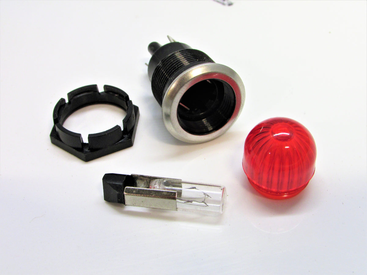 Large Vintage Style Dash Indicator Lamp Red – RetroElectrical